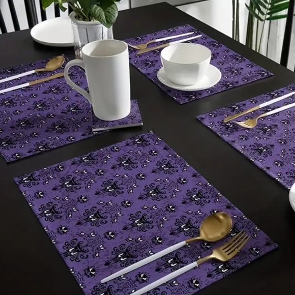 Accents | New Disney Halloween Inspired Haunted Mansion Placemat Set Of ...